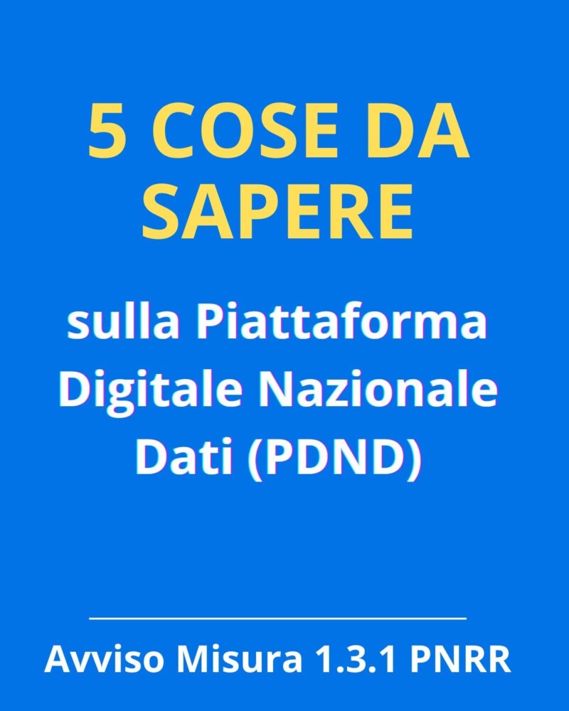 PNRR Comuni: contributi PDND, Misura 1.3.1 - WiseTown